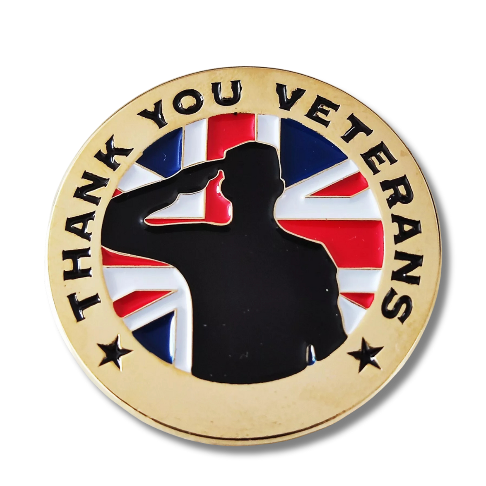 Thank You UK Veterans Badge Pin – BRITISH PRIDE