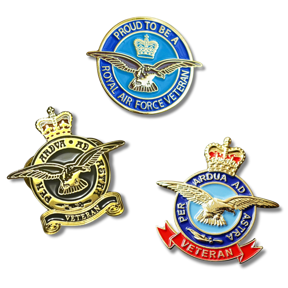 Proud RAF Veteran Triple Pin Bundle – BRITISH PRIDE