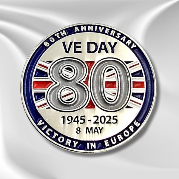 VE Day 80th Anniversary Pin Badge – BRITISH PRIDE