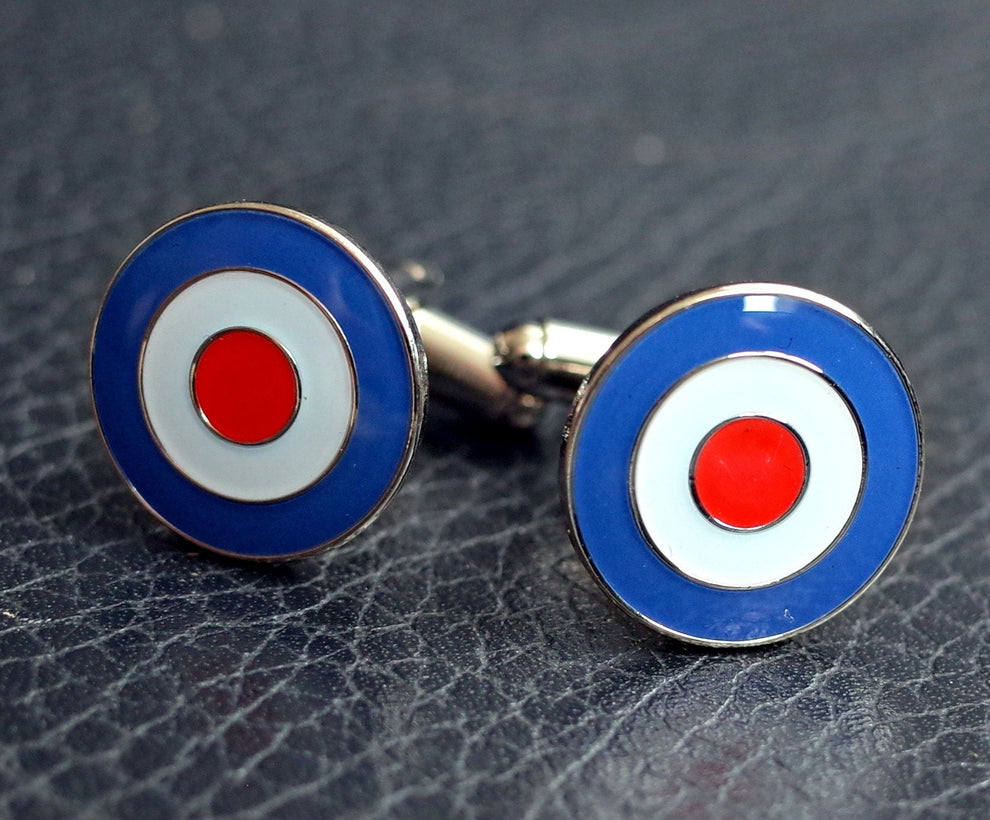 RAF BULLSEYE CUFFLINKS – BRITISH PRIDE